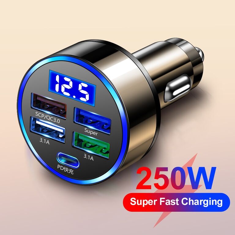 Auto telefoni laadija PD USB 5 Ports Type C USB - SOOV.ee