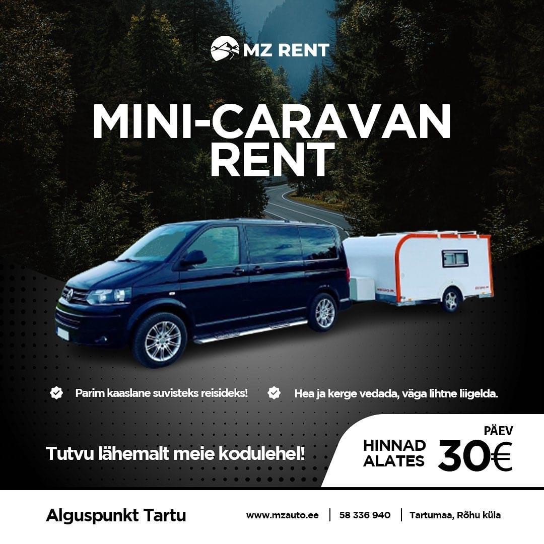 Mini-Caravani ja katusetelkide rent (Tartu) - SOOV.ee